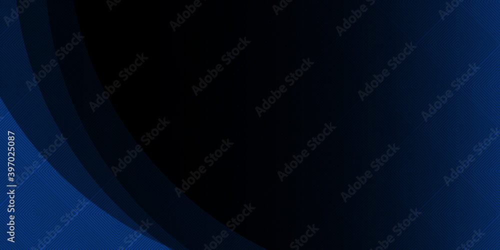 Dark blue wave abstract presentation background. Vector illustration ...