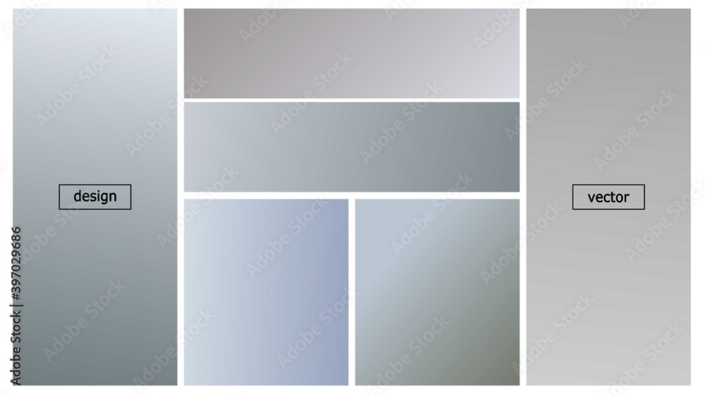 Gradient grey color background set. Light to dark gray tone with white ...