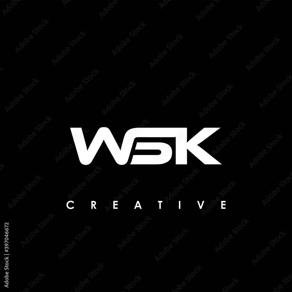 WSK Letter Initial Logo Design Template Vector Illustration Stock Vector | Adobe Stock