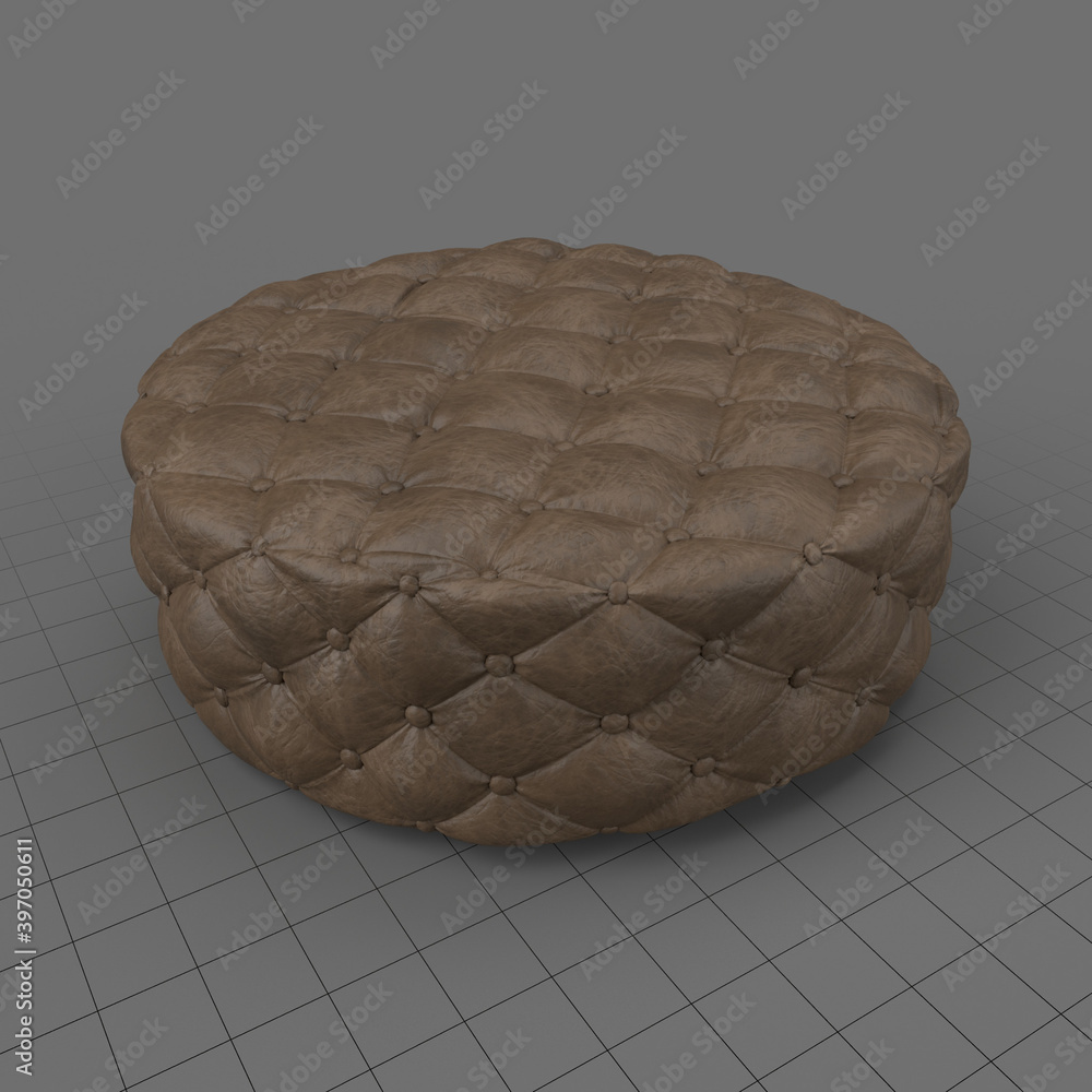 Round ottoman Stock 3D asset | Adobe Stock