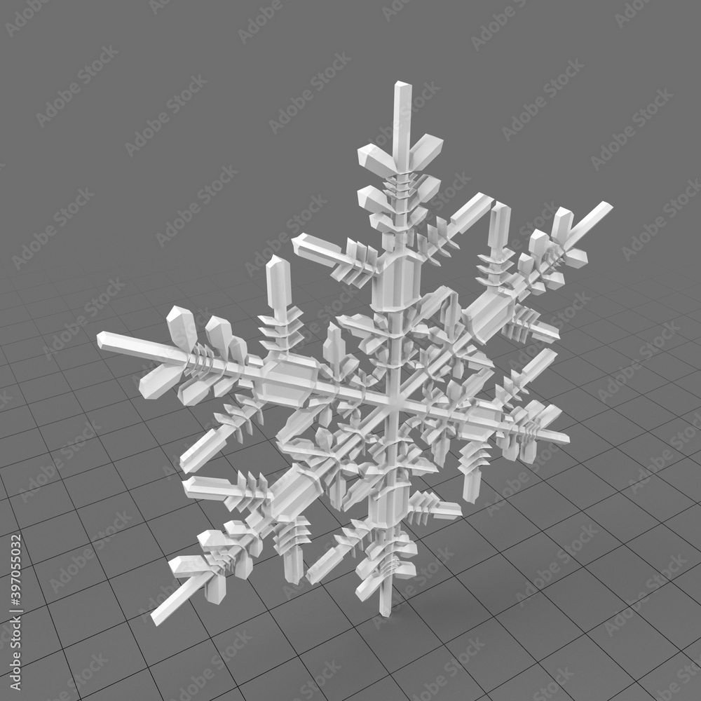 Decorative snowflake Stock 3D asset | Adobe Stock