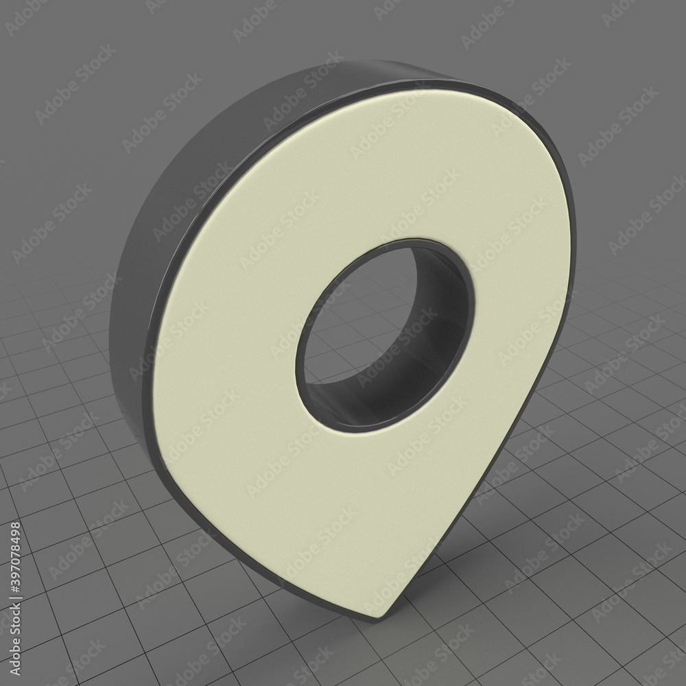 Location identifier symbol Stock 3D asset | Adobe Stock