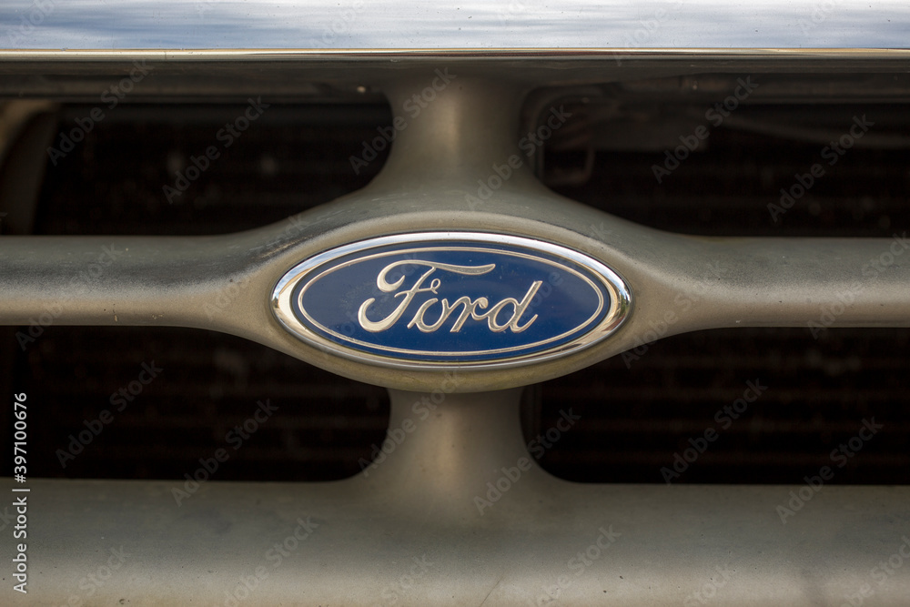 Ford emblem from an old ford truck Stock Photo | Adobe Stock