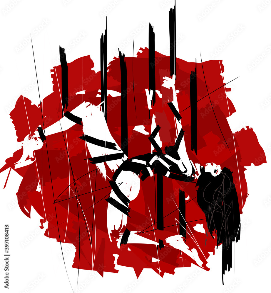 bondage shibari tied up sensual woman Stock Vector | Adobe Stock