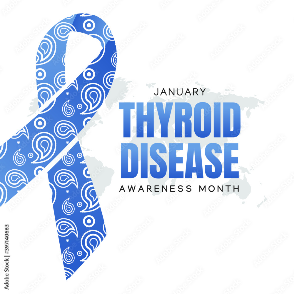 vector graphic of thyroid disease awareness month good for thyroid ...
