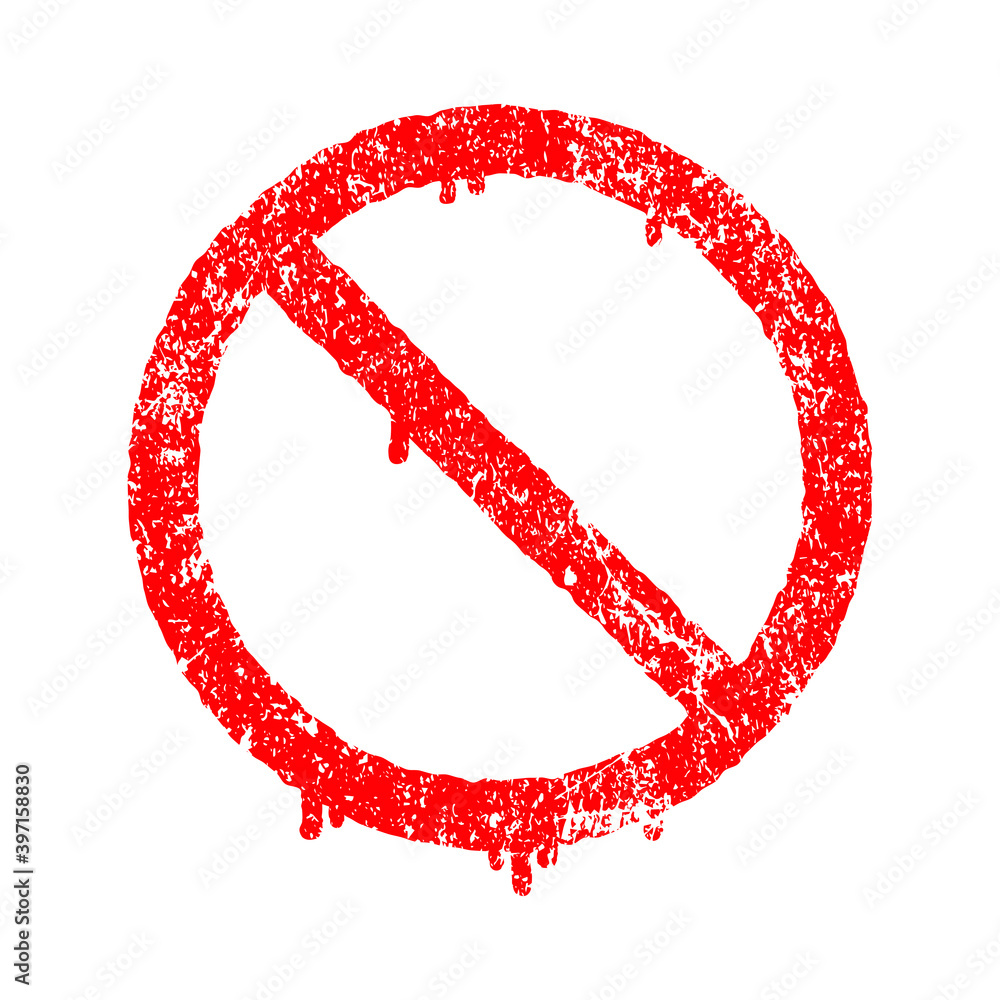 Vecteur Stock Prohibition logo symbol. STOP no entry road sign icon ...
