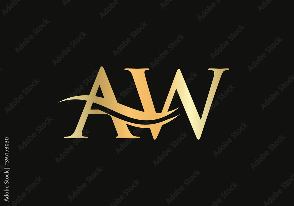 AW Letter Linked Logo for business and company identity. AW logo design ...