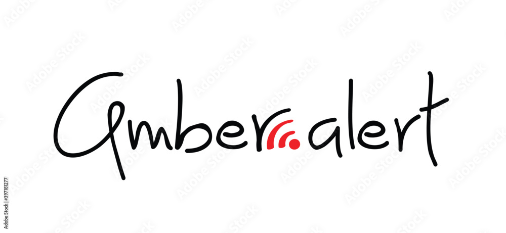 Slogan emergency, Amber Alert warning sign. Emergencies alerts signal ...