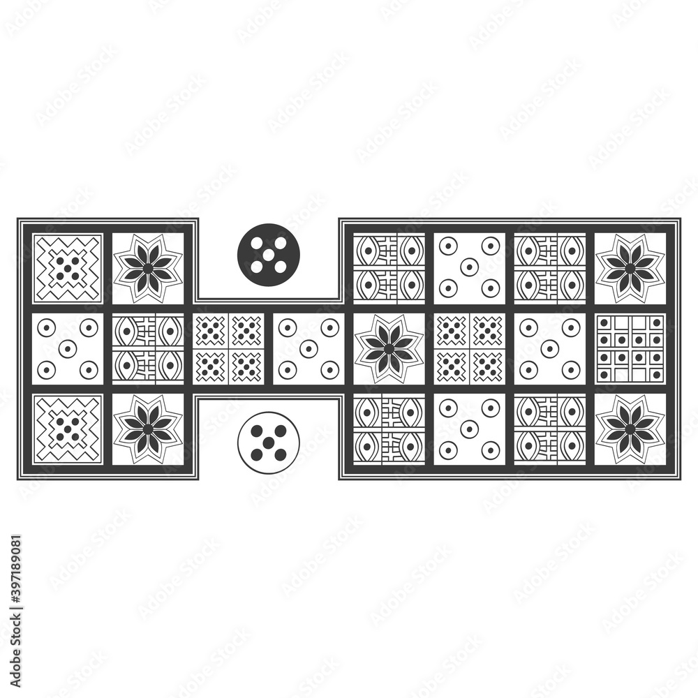 vector image with Royal Game of Ur board game for your project Stock ...