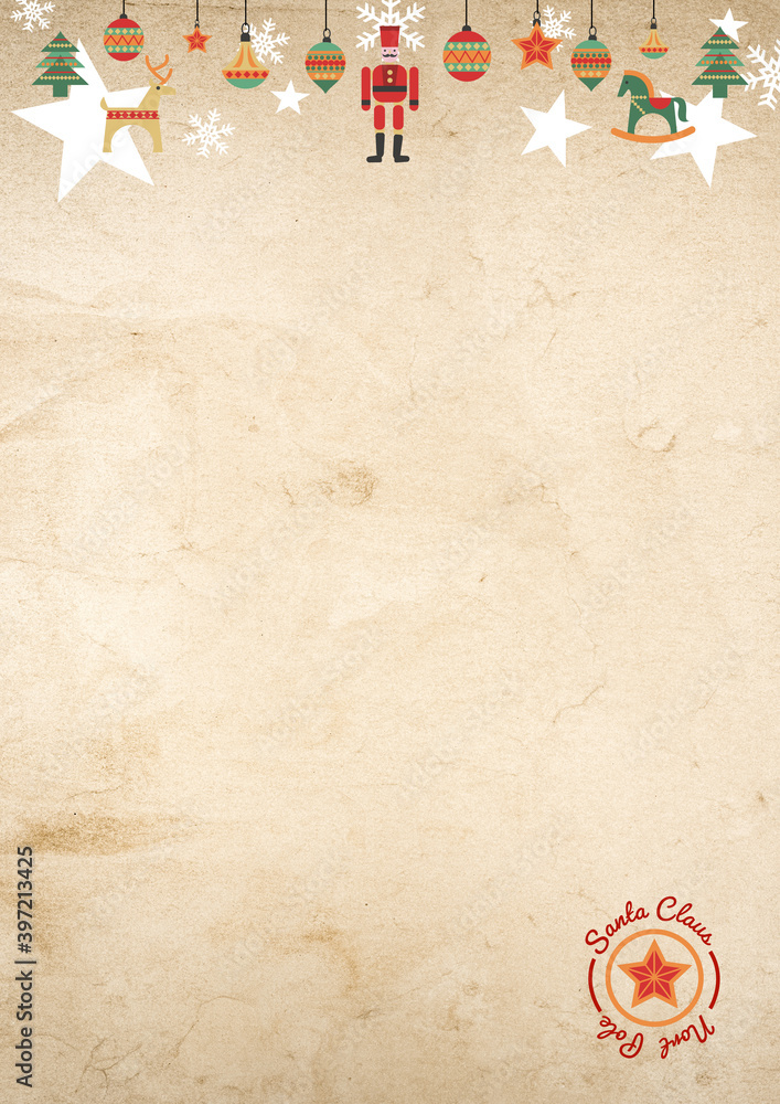 Santa Claus workshop letter Stock Illustration | Adobe Stock