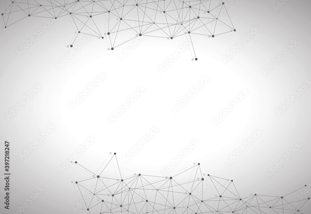 Network abstract connection isolated on white background. Network ...