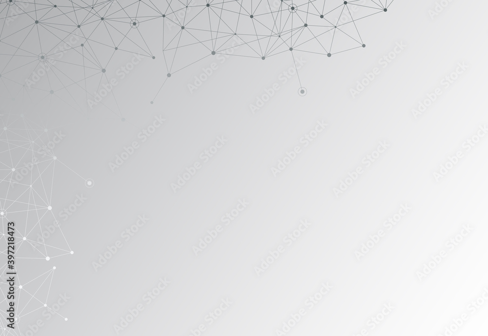 Network abstract connection isolated on white background. Network ...