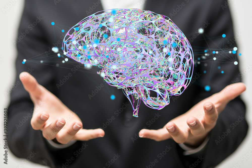 idea of intelligence brain ai digtal 3d artificial intelligence Stock ...
