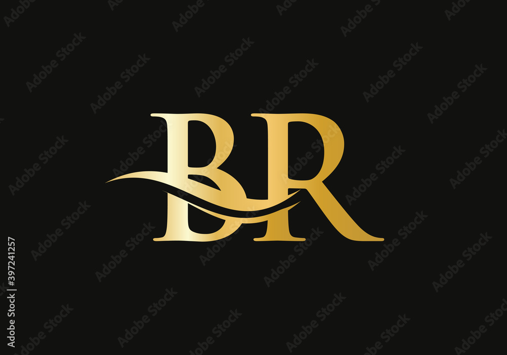 BR Modern creative unique elegant minimal. BR initial based letter icon ...