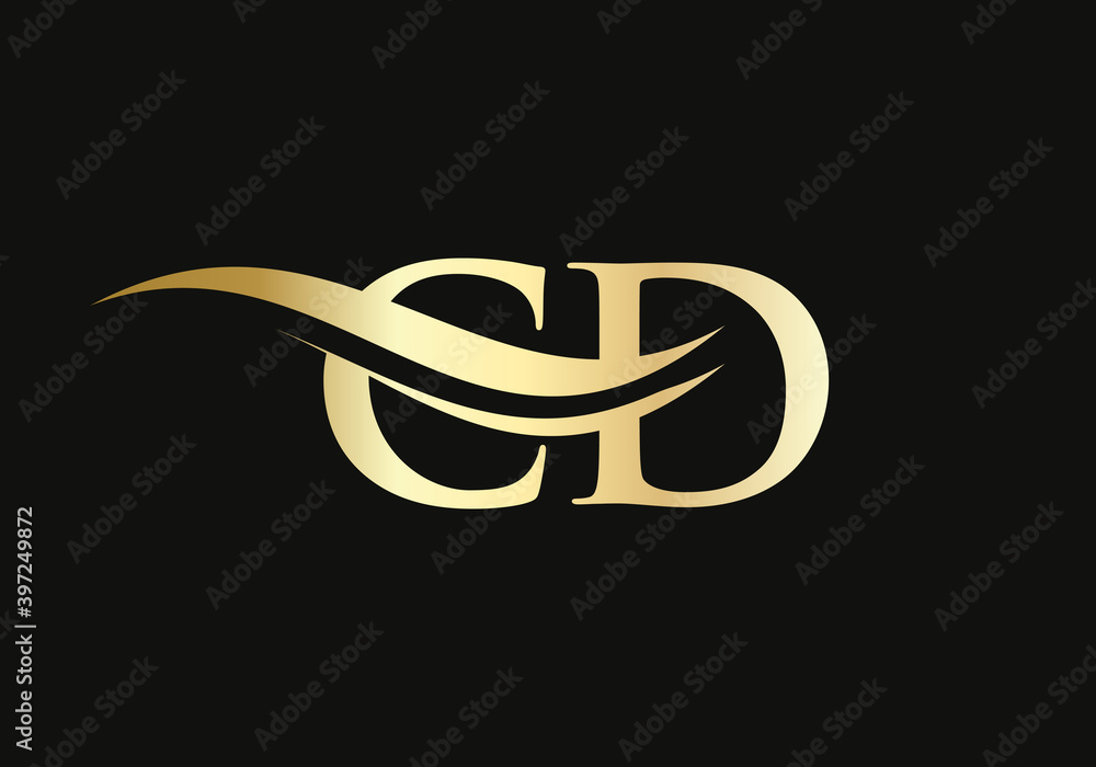 CD Modern creative unique elegant minimal. CD initial based letter icon ...