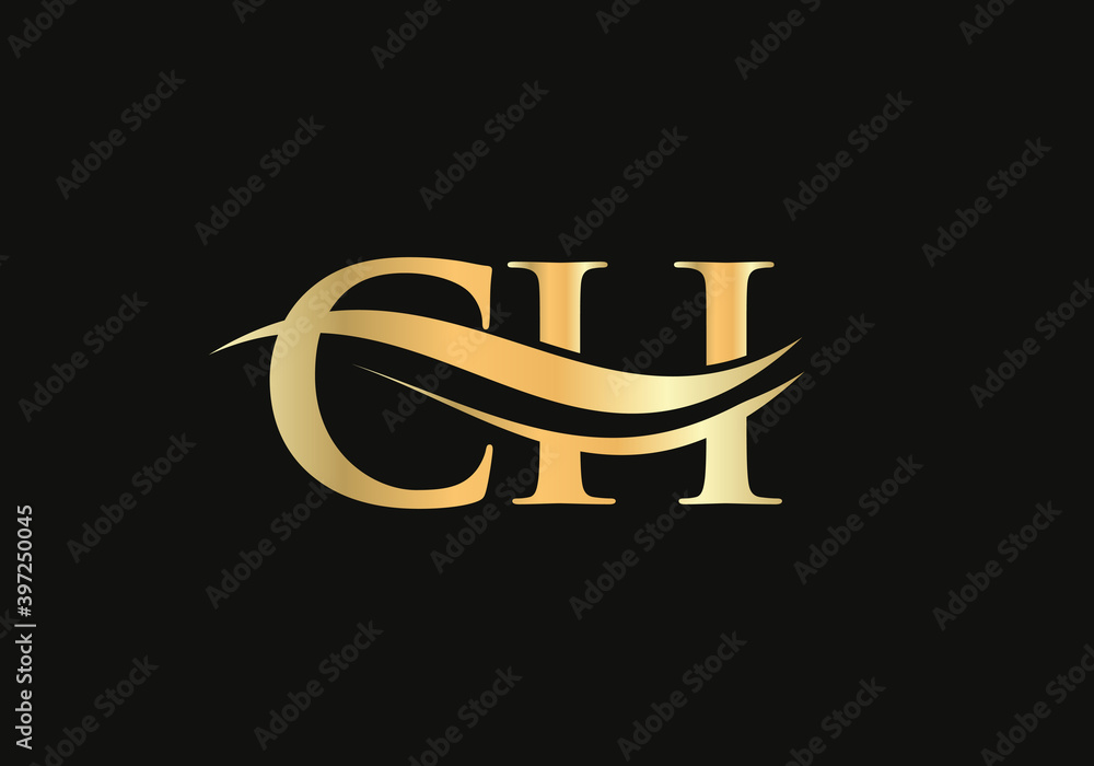 Initial CH letters logo Modern Trendy. CH Logo design for business ...