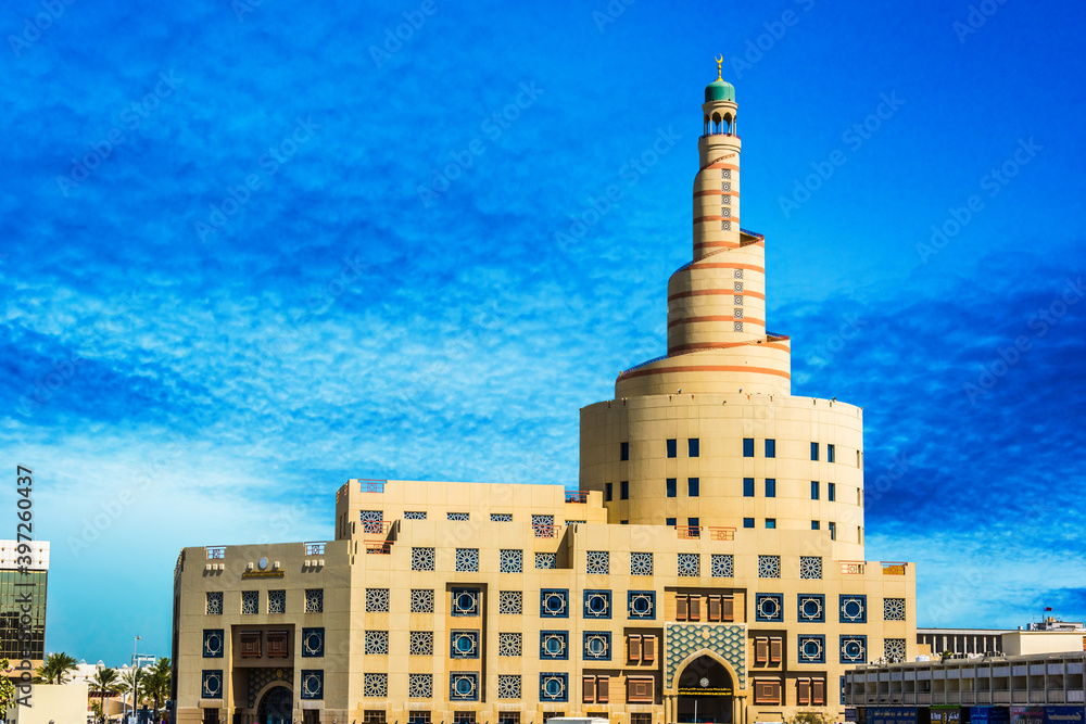 Architecture of Souq Waqif, touristic destination in Doha, Qatar Stock ...