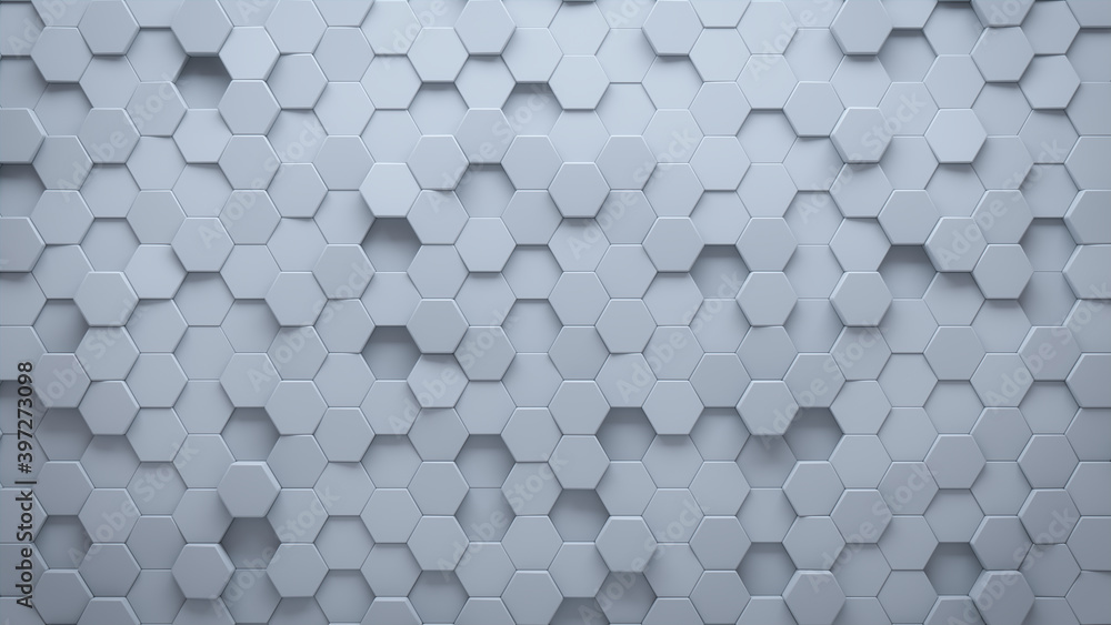 Futuristic, High Tech, light background, with a hexagonal cellular ...