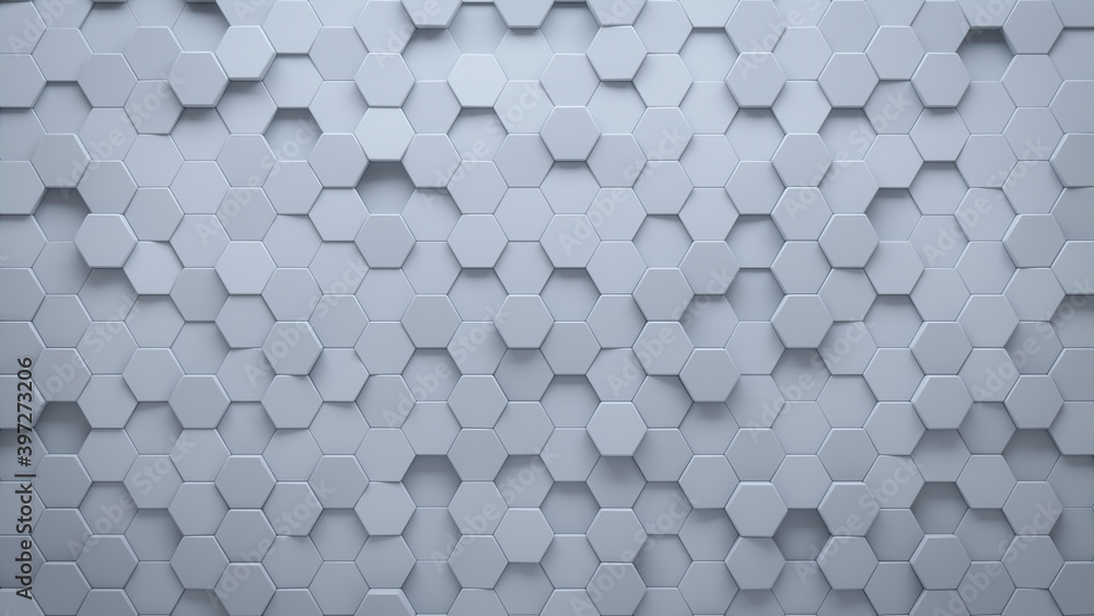 Futuristic, High Tech, light background, with a hexagonal cellular ...