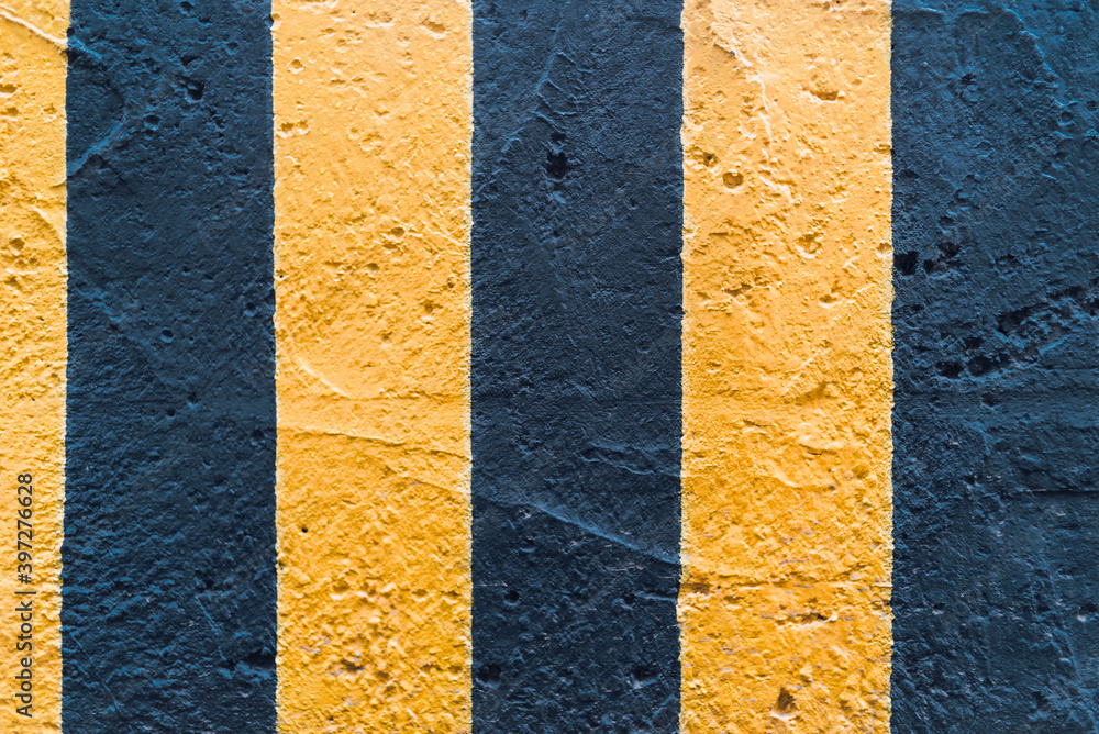 Black and yellow lines on the concrete wall texture Stock Photo | Adobe ...