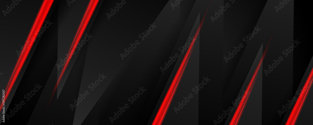Black red light e-sport race game presentation background with 3D glow ...