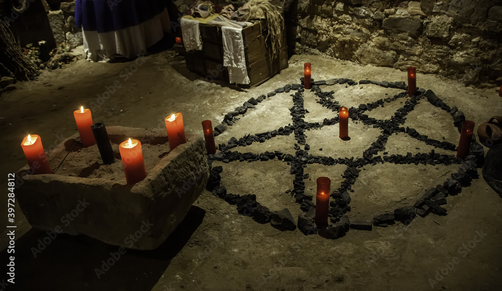 Altar for satanic rituals Stock Photo | Adobe Stock