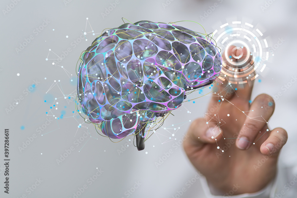 intelligence brain ai digtal 3d artificial intelligence Stock Photo ...