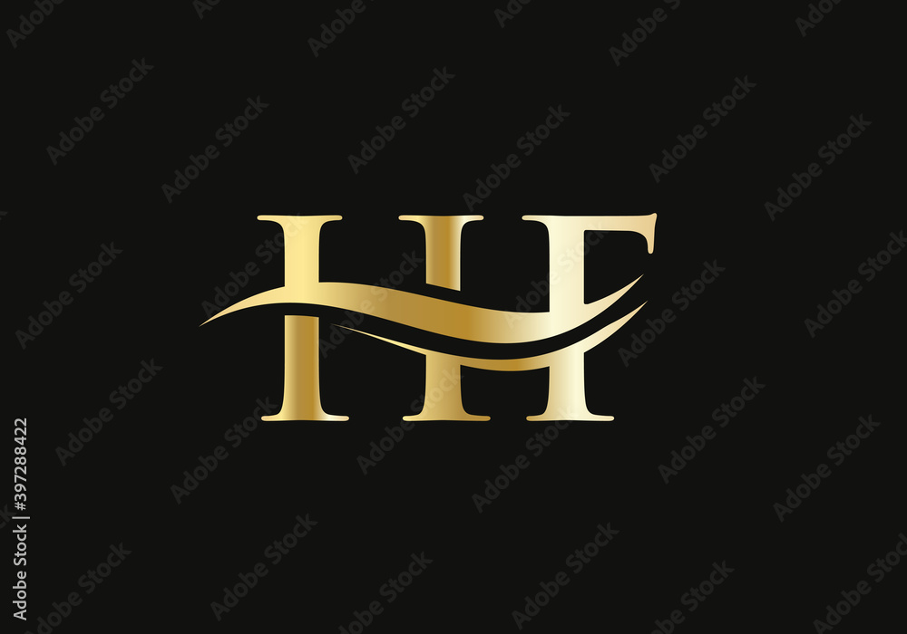 HF letter logo design. HF Logo for luxury branding. Elegant and stylish ...