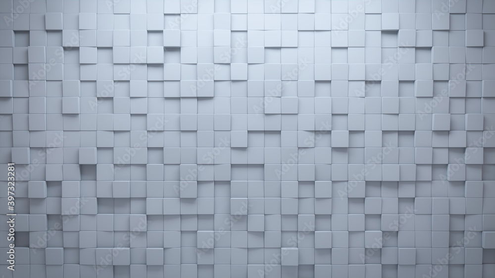 Futuristic, High Tech, light background, with a square block structure ...