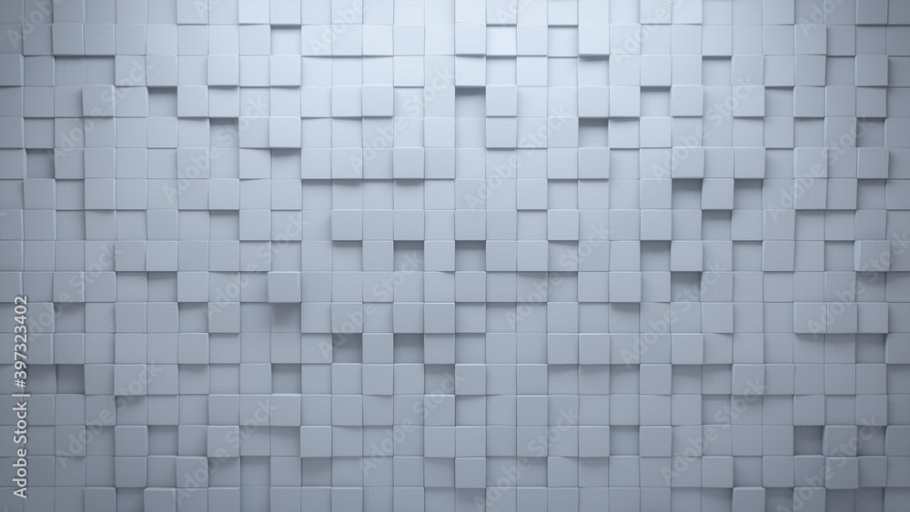 Futuristic, High Tech, light background, with a square block structure ...