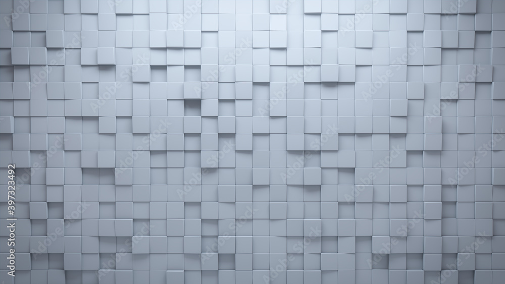 Futuristic, High Tech, light background, with a square block structure ...