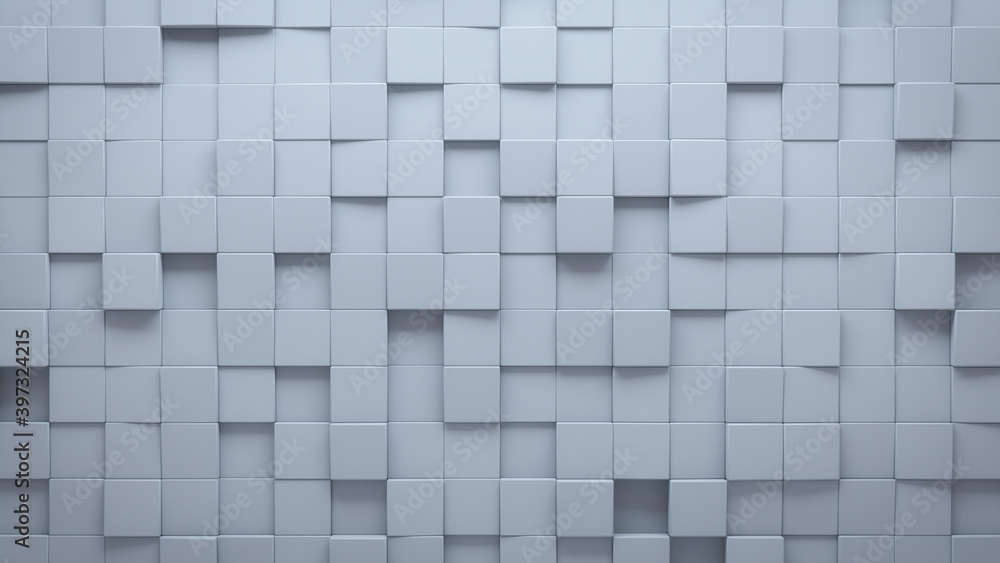 Futuristic, High Tech, light background, with a square block structure ...