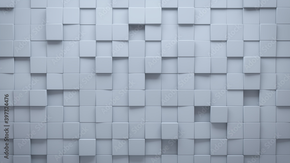 Futuristic, High Tech, light background, with a square block structure ...