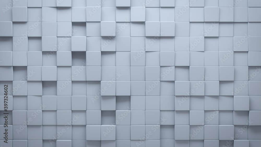 Futuristic, High Tech, light background, with a square block structure ...