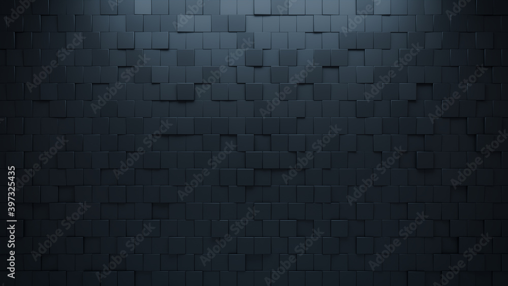 Futuristic, High Tech, dark background, with an offset square block ...