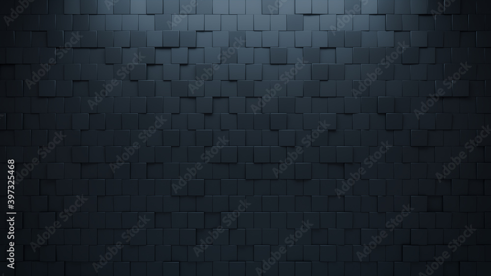 Futuristic, High Tech, dark background, with an offset square block ...