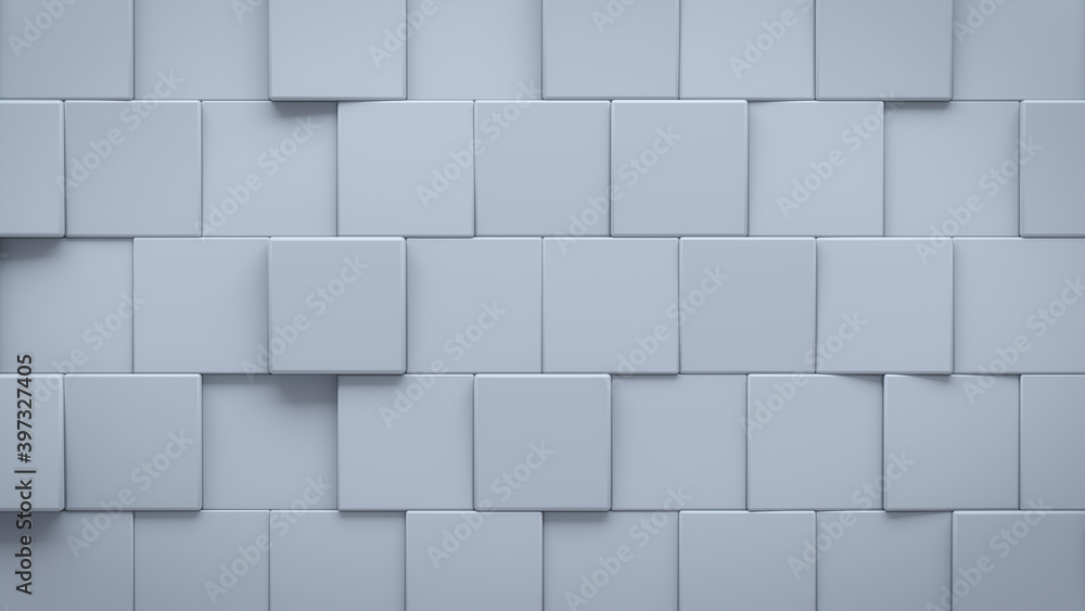 Futuristic, High Tech, light background, with an offset square block ...