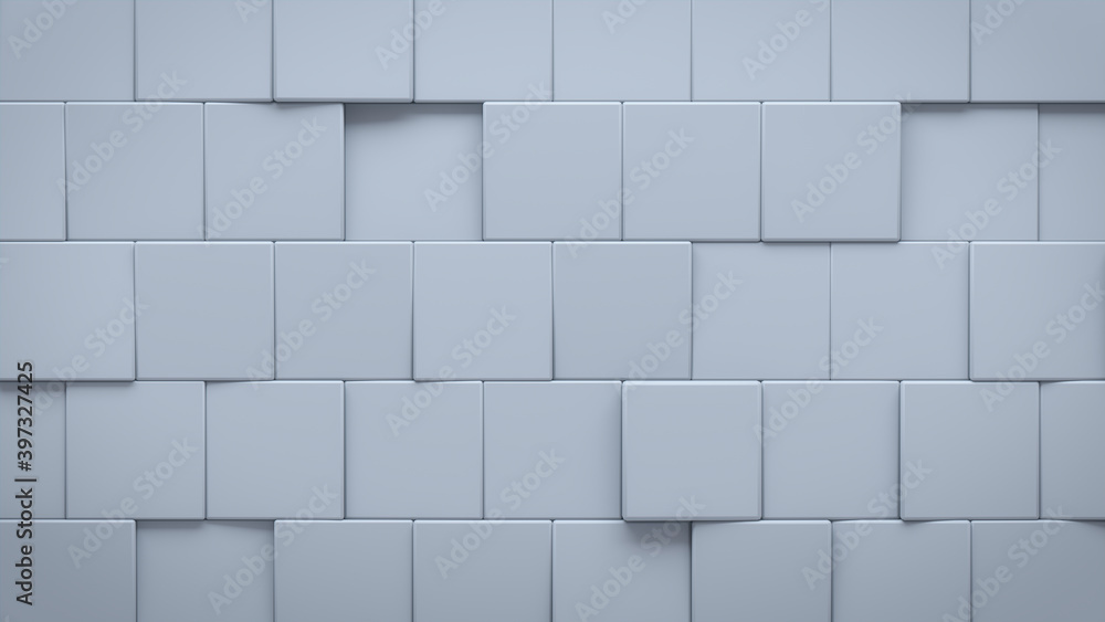 Futuristic, High Tech, light background, with an offset square block ...