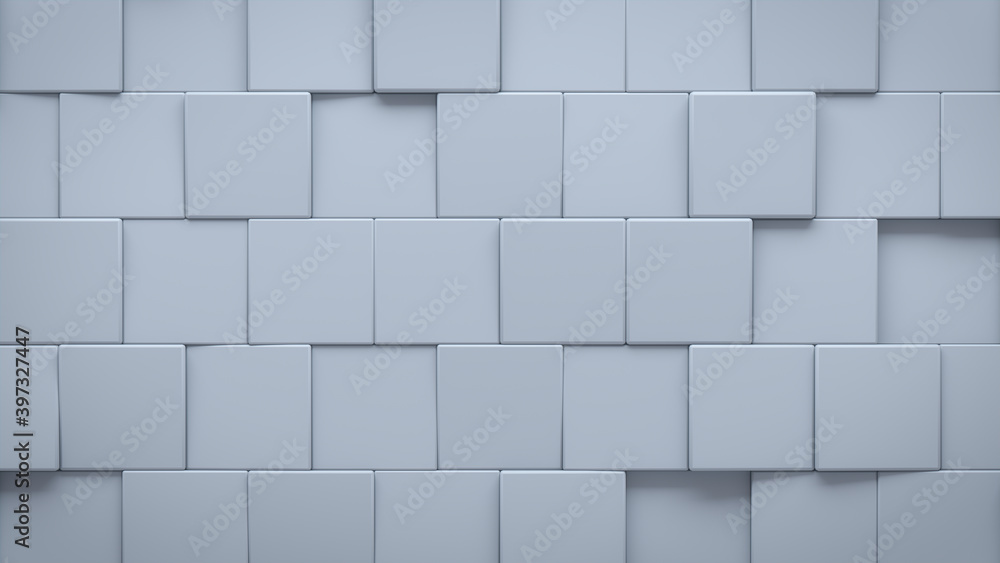 Futuristic, High Tech, light background, with an offset square block ...