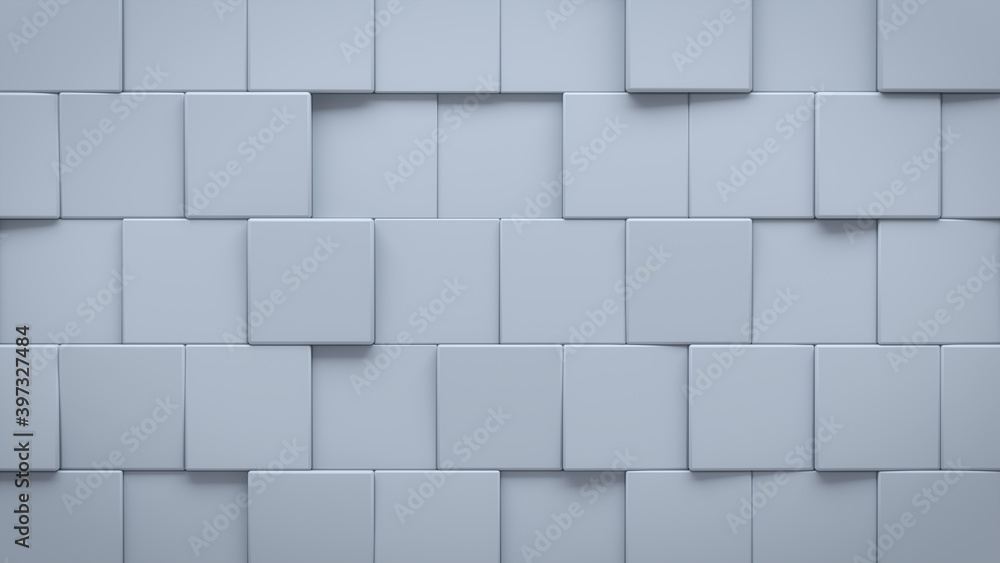 Futuristic, High Tech, light background, with an offset square block ...