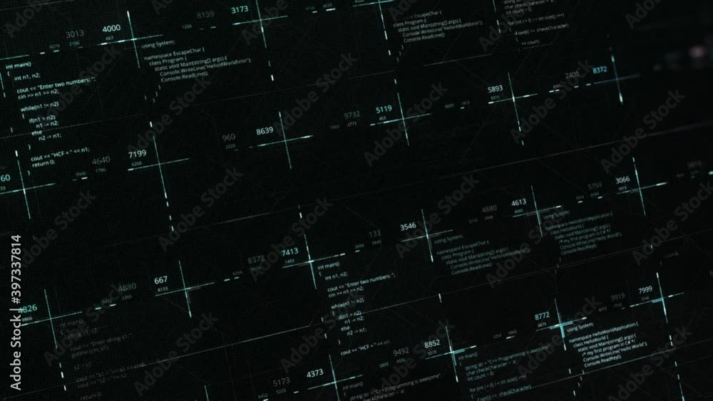 Abstract process of a cyber attack, concept of digital crime. Animation ...