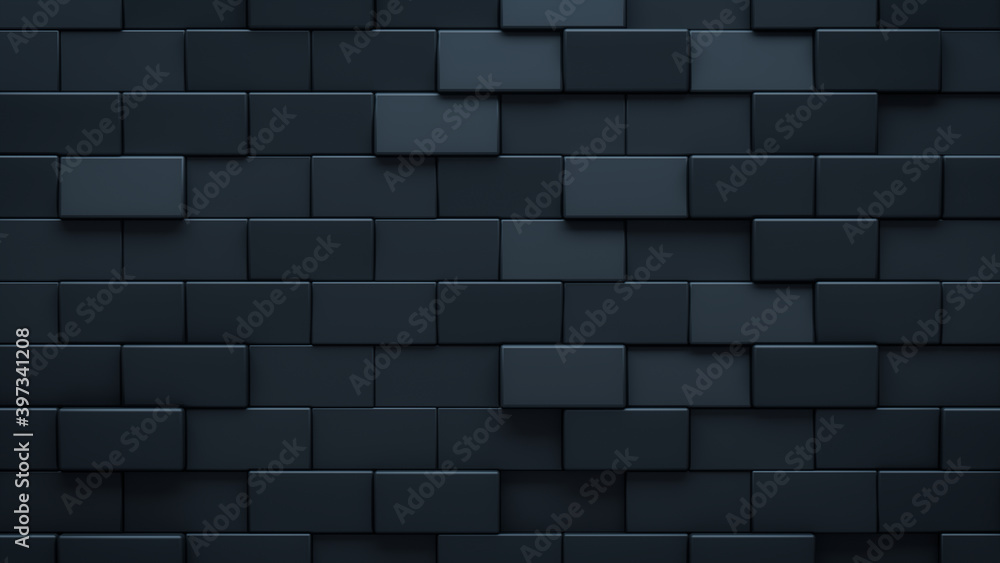 Futuristic, High Tech, dark background, with a offset rectangular block ...