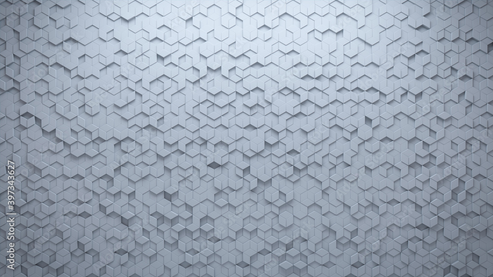 Futuristic, High Tech, light background, with a diamond shape block ...