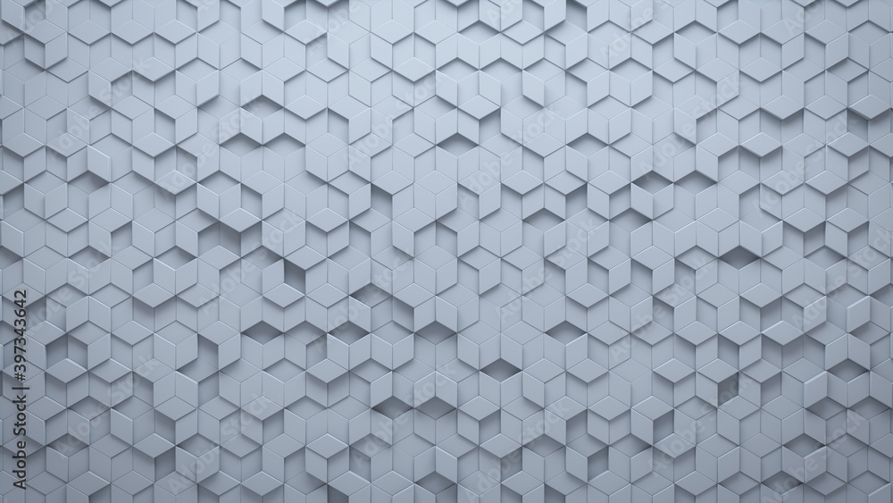 Futuristic, High Tech, light background, with a diamond shape block ...