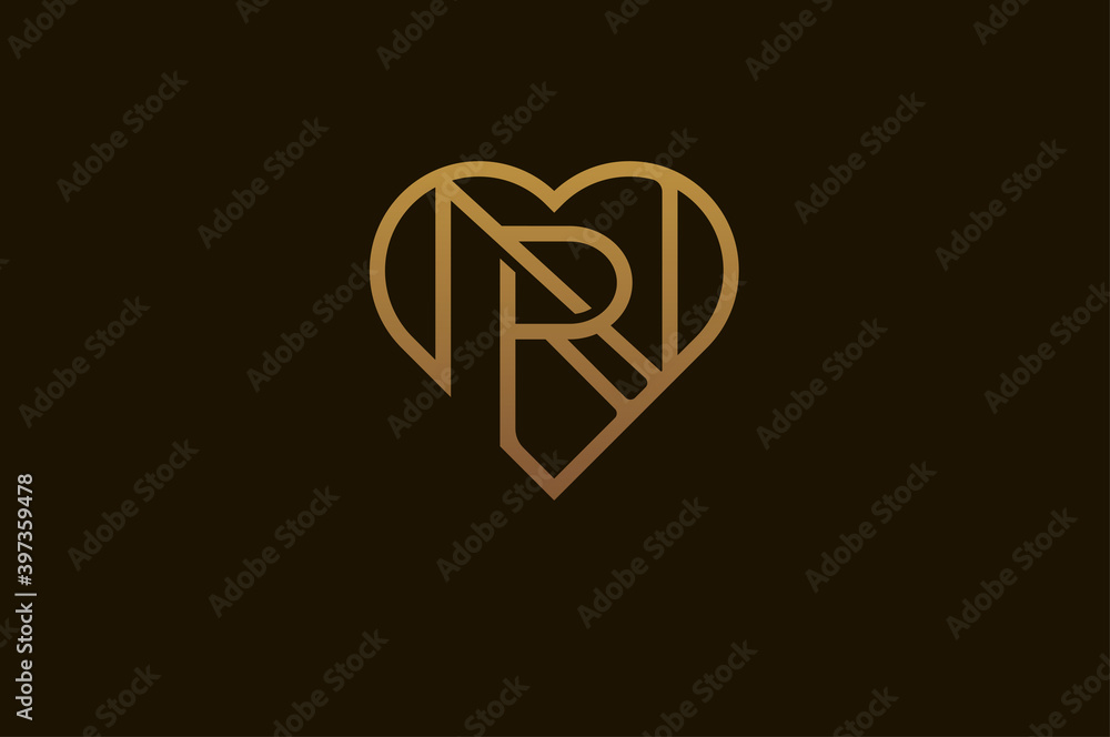 Cool Letter R In Heart