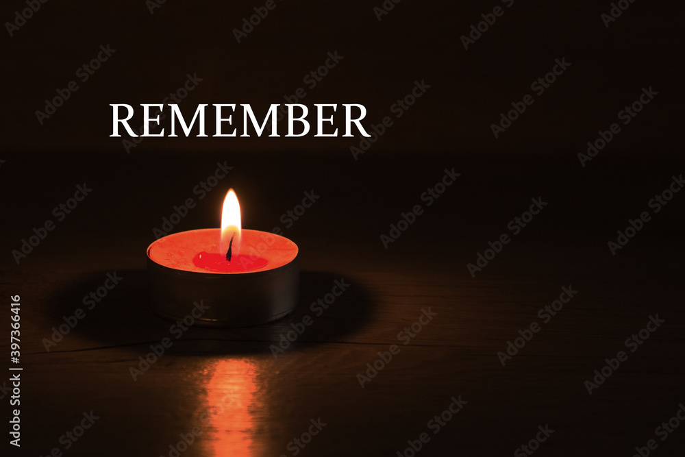 remember. candle and fire - a symbol of memory and continuation of life ...