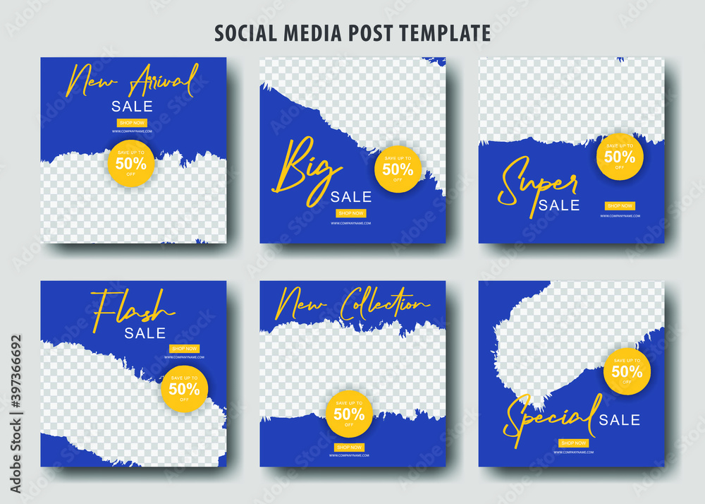 Editable template post for social media ad. web banner ads for ...