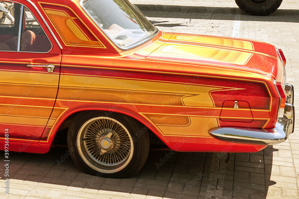 car, auto, old, classic, vintage, retro, vehicle, red, transport ...