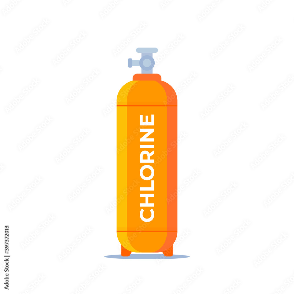 Poster Chlorine gas cylinder, tank vector – Wall Art | UkPosters