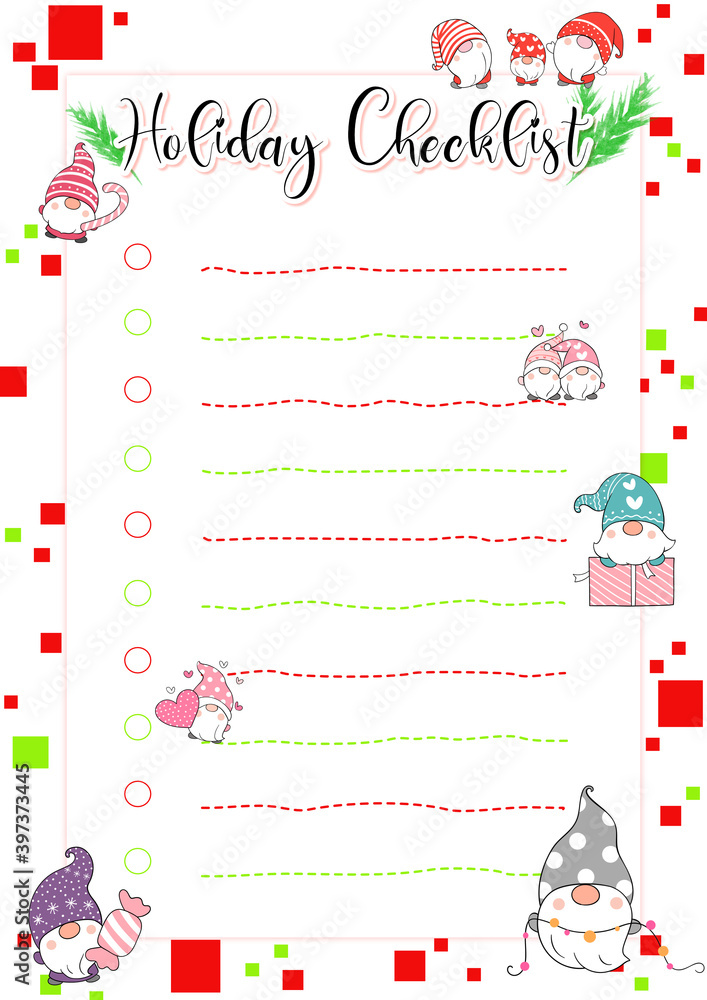 Holiday Check List - Christmas Planner Collection for digital planners ...